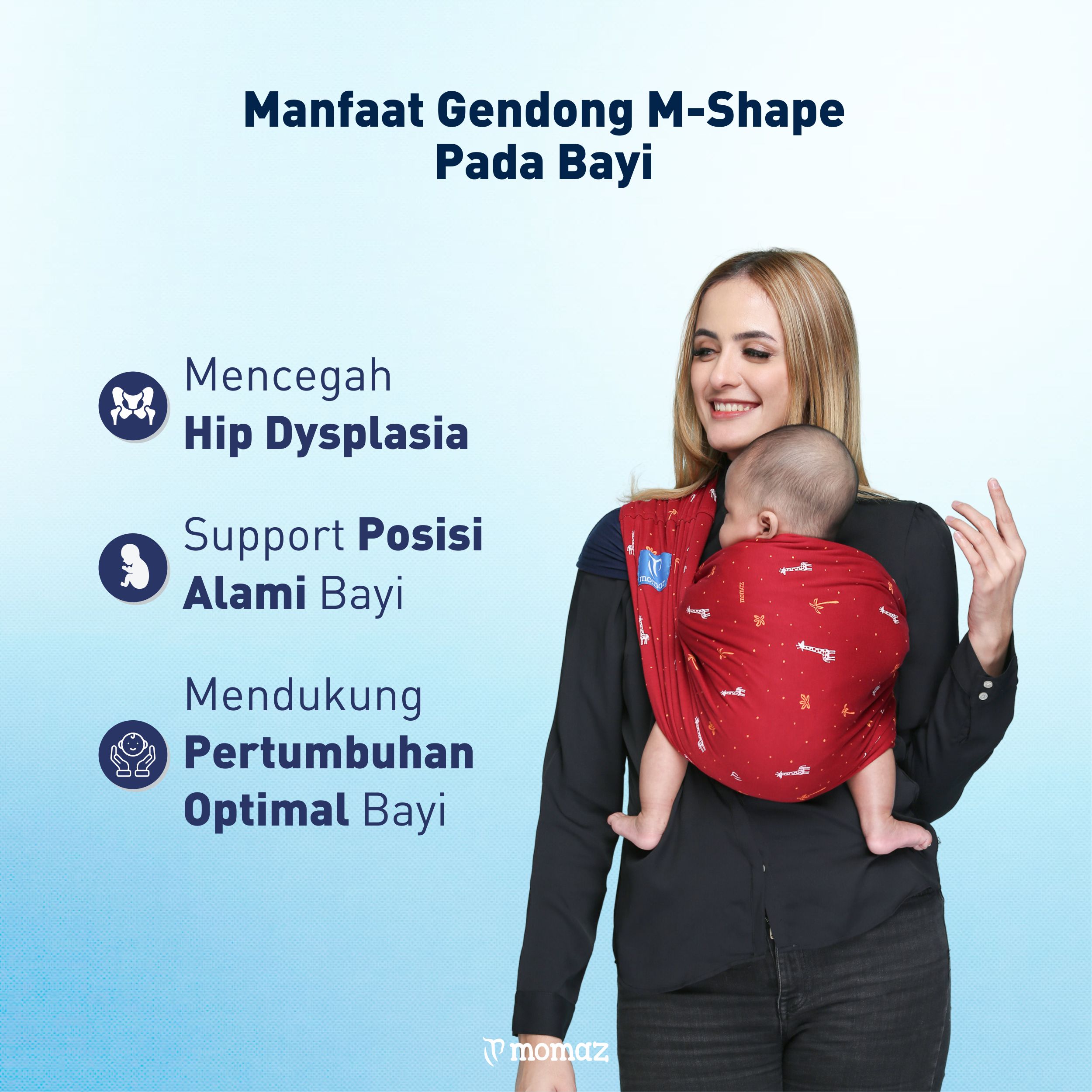 Jual Momaz Gendongan Bayi Newborn - Gendongan Bayi Samping - Gendongan ...