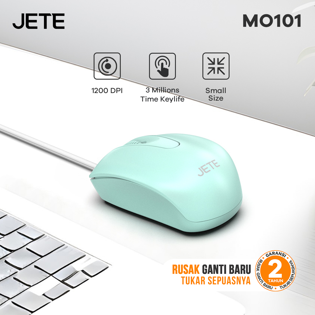 Jual Mouse Kabel JETE MO101 1200 DPI Optical Technology - Garansi 2 ...