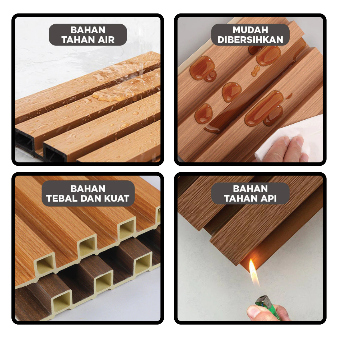 Jual Paus Biru - 1 BOX 10 PCS WALL WPC WOOD PANEL WALLPANEL WPC PVC ...