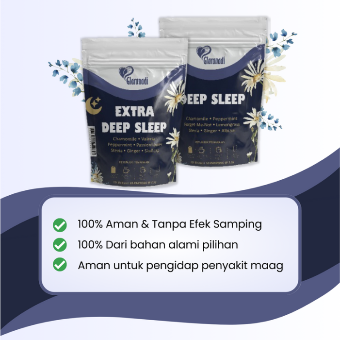Jual GLARANADI - Teh Bunga Insomnia & Mempermudah Tidur Deep Sleep / Chamomile (Valerian Blend ...