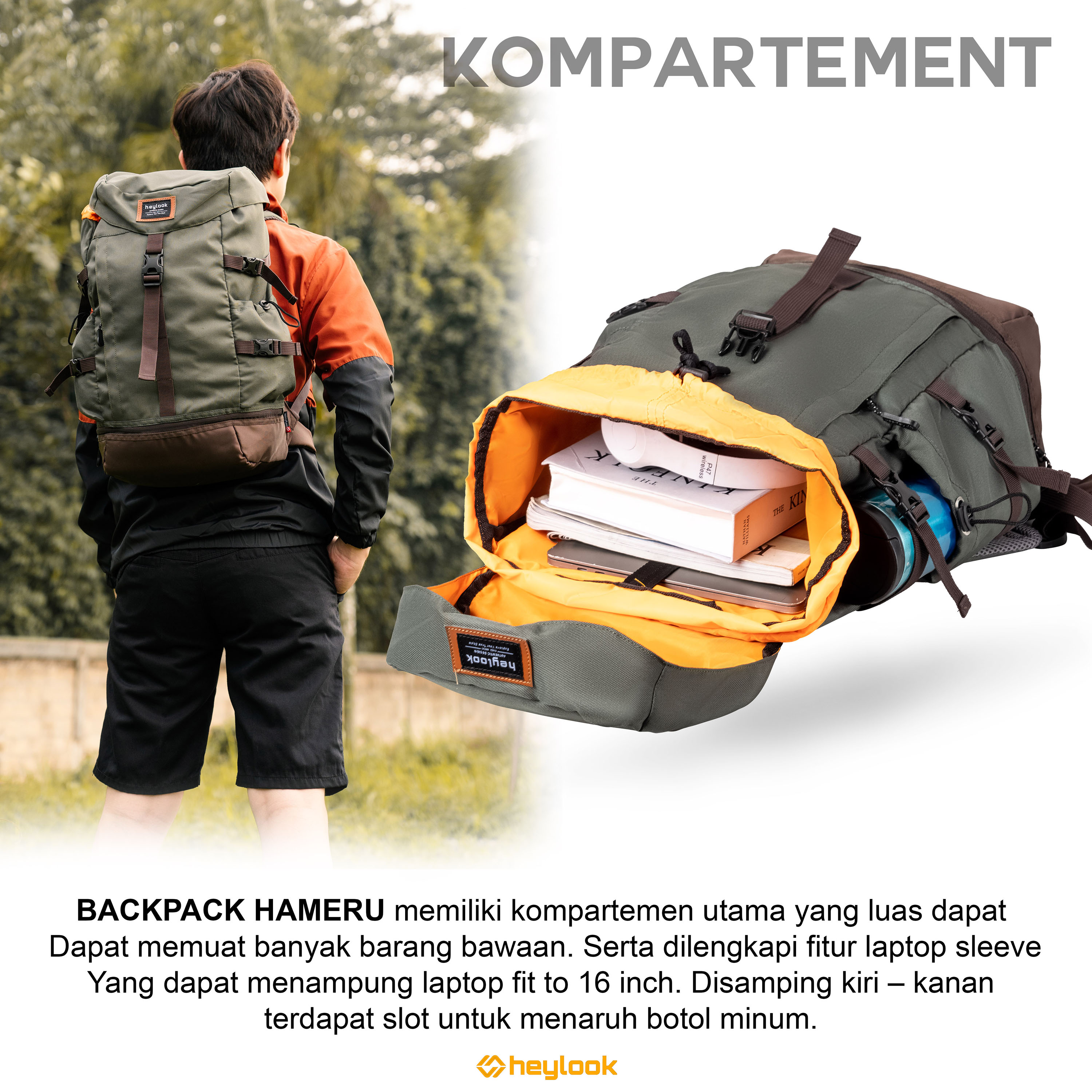 Jual HEYLOOK Official - Tas Ransel Gunung HAMERU Backpack Carrier ...