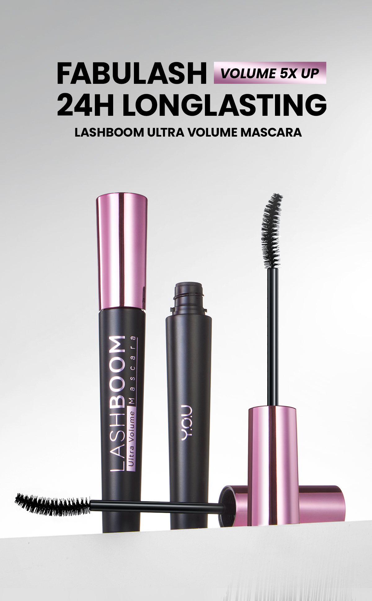 Jual YOU Lashboom Ultra Volume Mascara Maskara Waterproof Tahan 24 Jam Lash Lift Kosmetik Mata ...