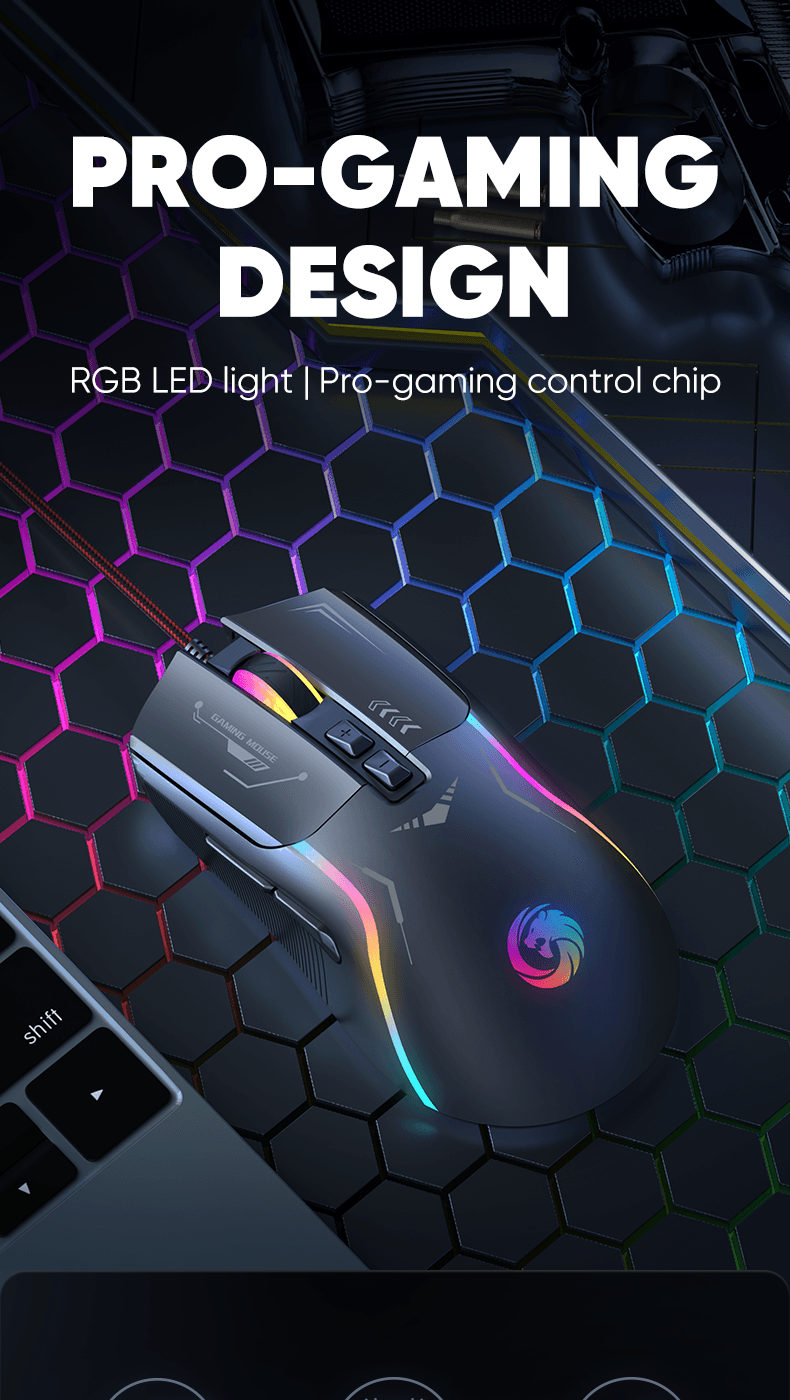 Jual MOFii Gaming Mouse Wired RGB Lights 1600/2400/3200 DPI P19 | Shopee Indonesia
