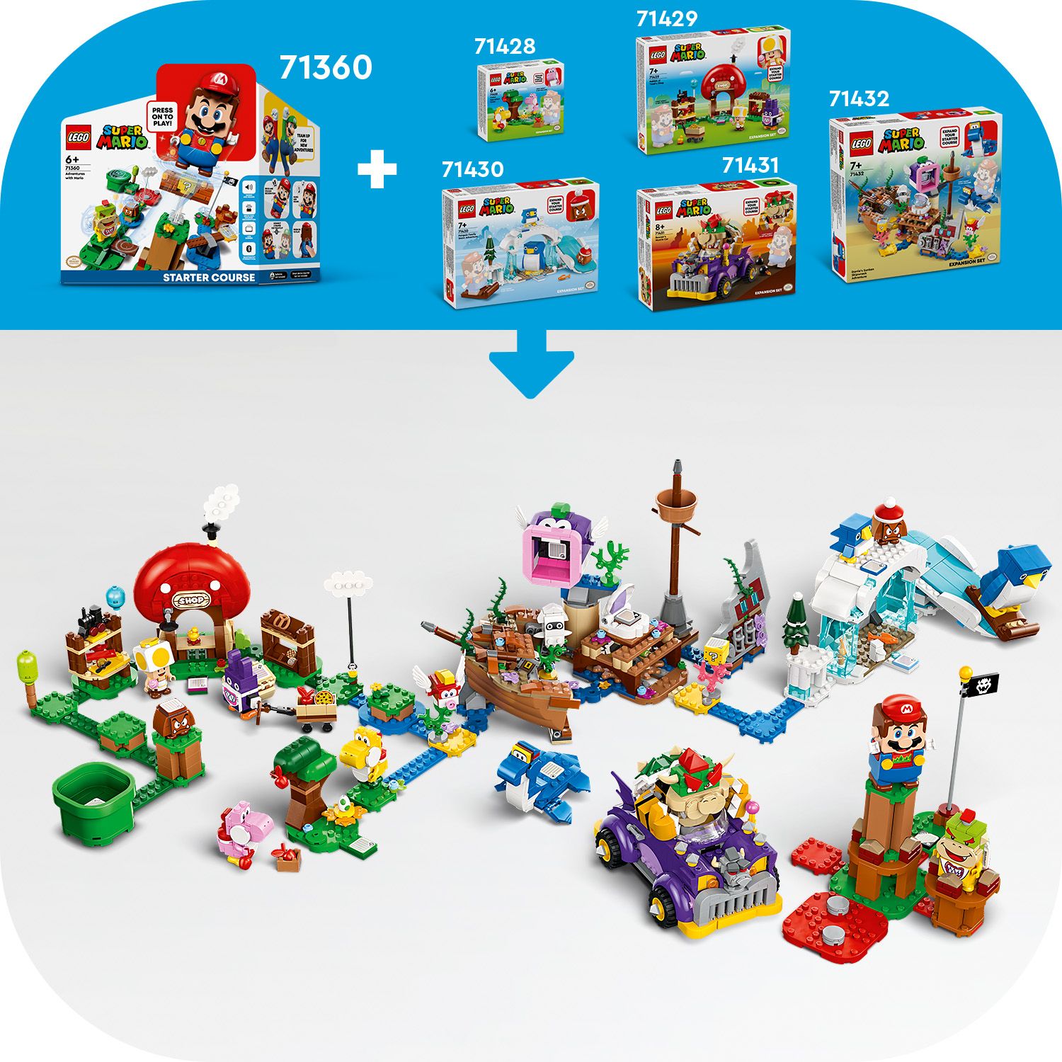 Jual LEGO Super Mario 71428 Yoshis’ Egg-cellent Forest Expansion Set ...