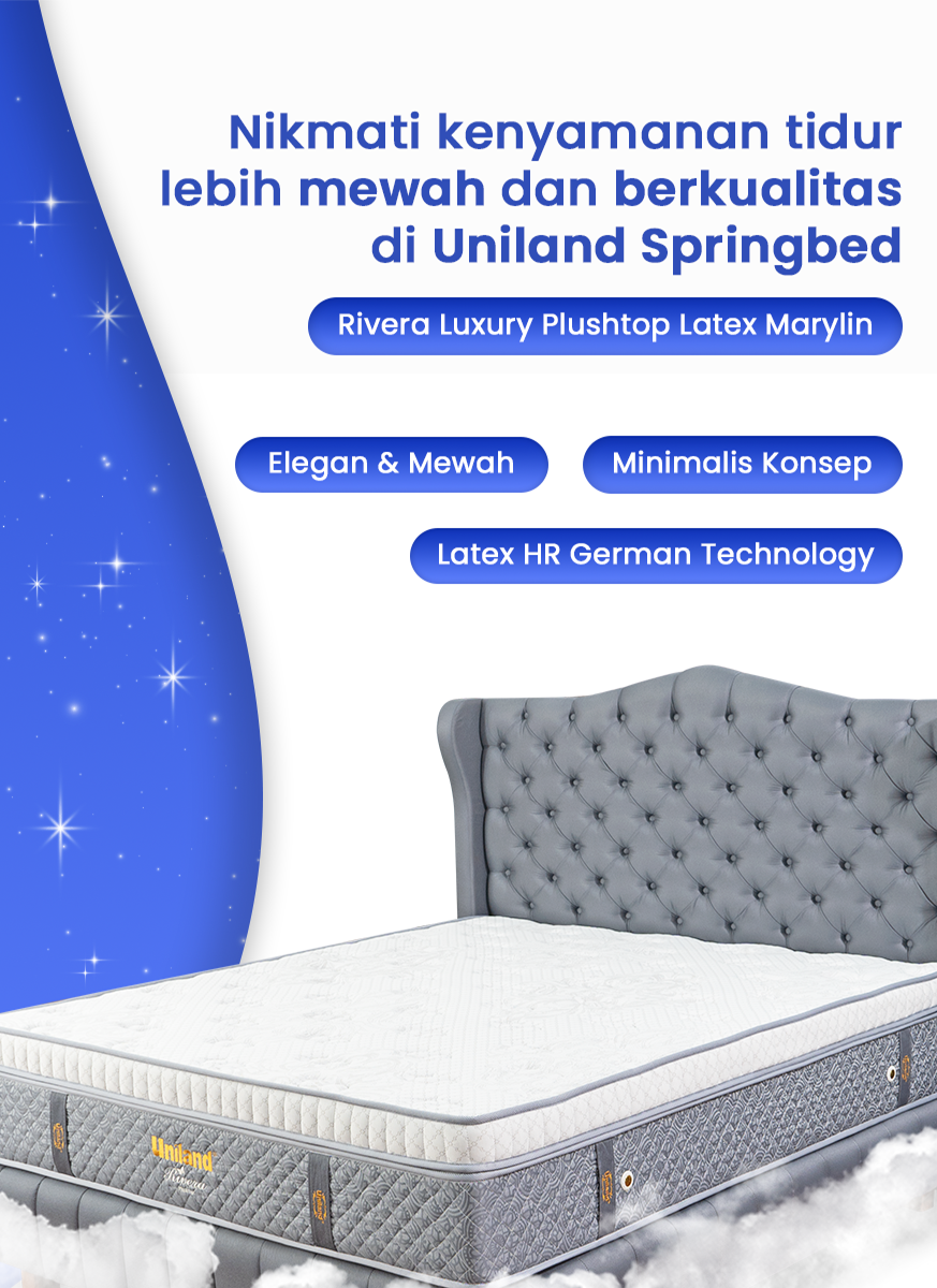 Jual Uniland Springbed Rivera Luxury Plushtop Latex Marylin Full Set ...
