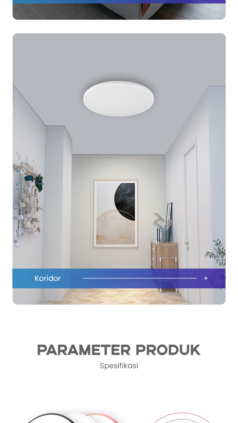 Jual HAN RIVER 3 Warna Lampu LED Kamar 48W 36W 20W Lampu Plafon ...