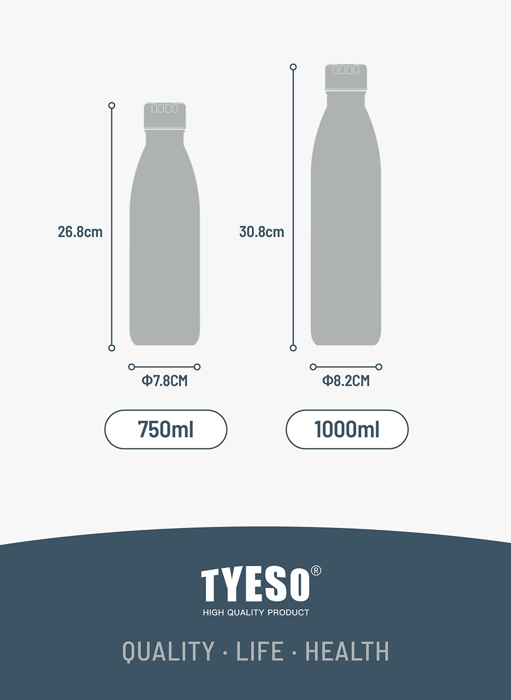 Jual USS x Tyeso Tumbler Botol Minum Olahraga Klasik 1000ml Stainless ...
