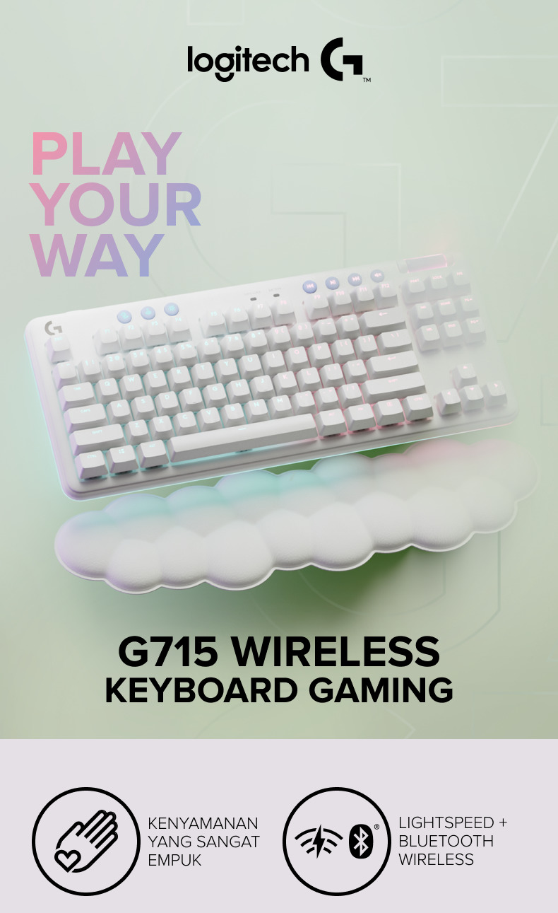 Jual Logitech G715 Keyboard Gaming Wireless Bluetooth Mechanical TKL ...