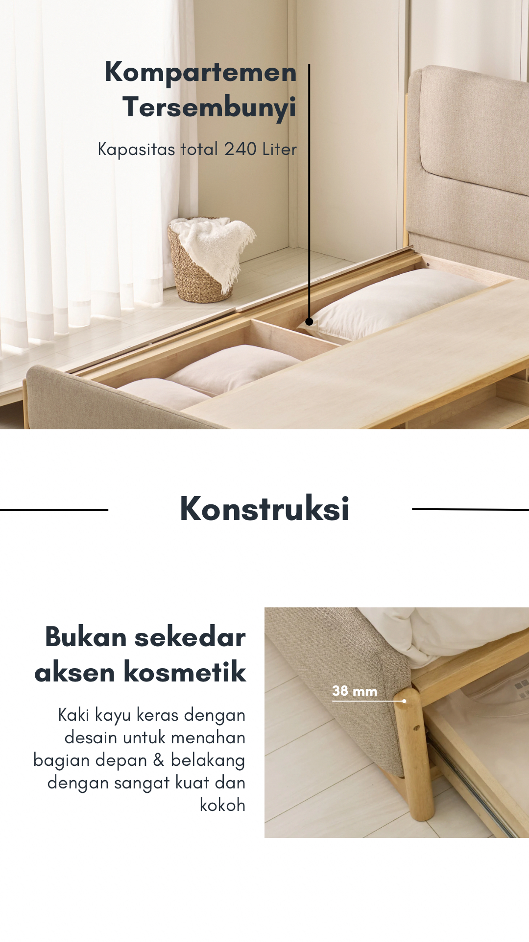 Jual Up Space Esca Bed Frame / Dipan Tempat Tidur Kayu / Divan Kayu ...