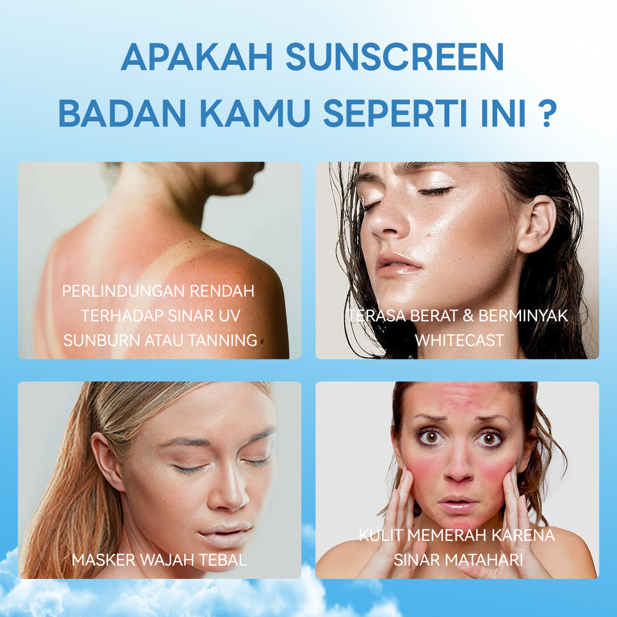 Jual ONLYOU Sunscreen SPF50+ PA+ Oil Control wajah Sunscreen Cream ...
