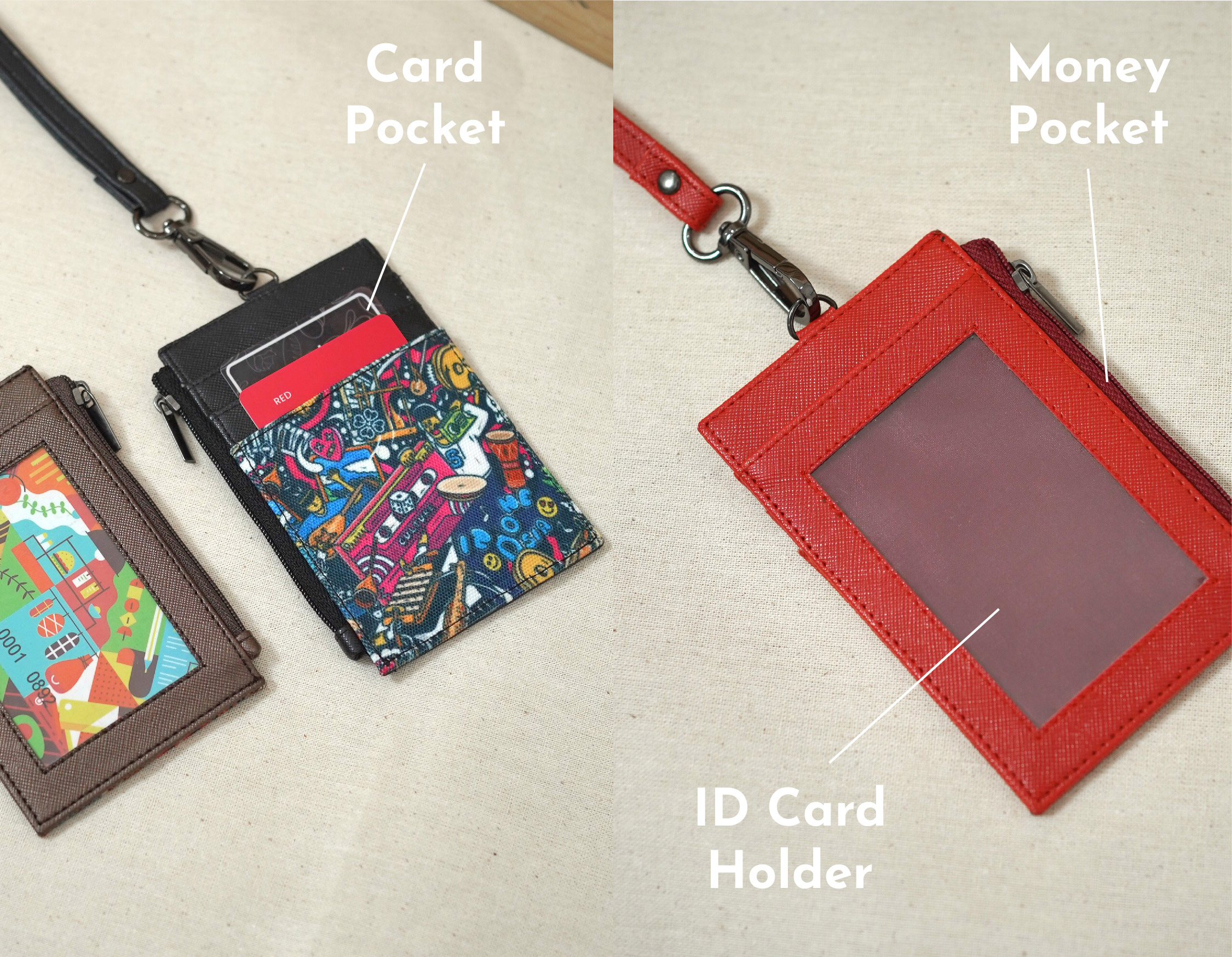 Jual SOVLO ID Card / Tempat ID Card dengan Seleting / ID Card Lanyard ...