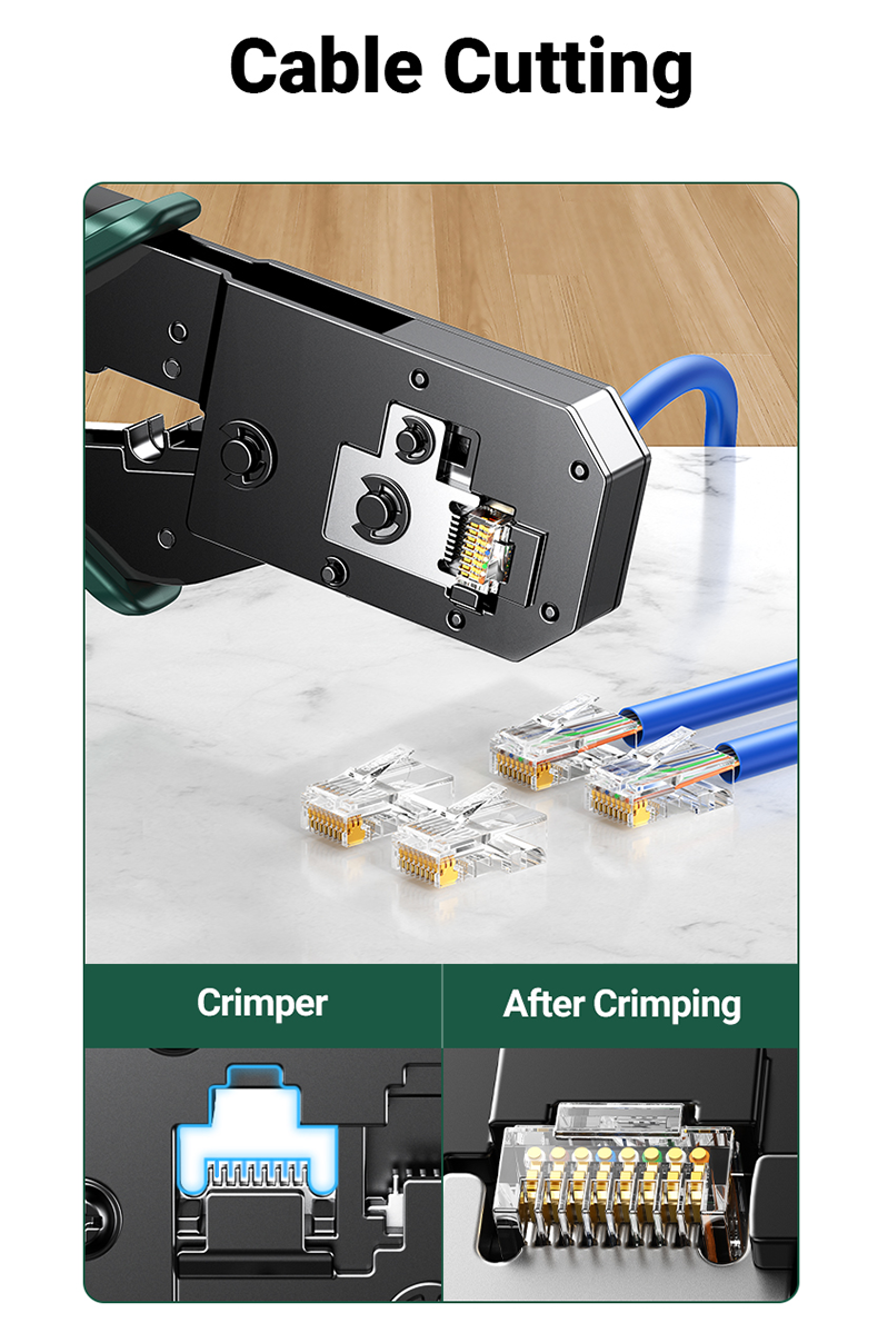 Jual UGREEN Tang Crimping Tool RJ45 RJ11 Lan Network Cable 6P 8P ,Alat ...