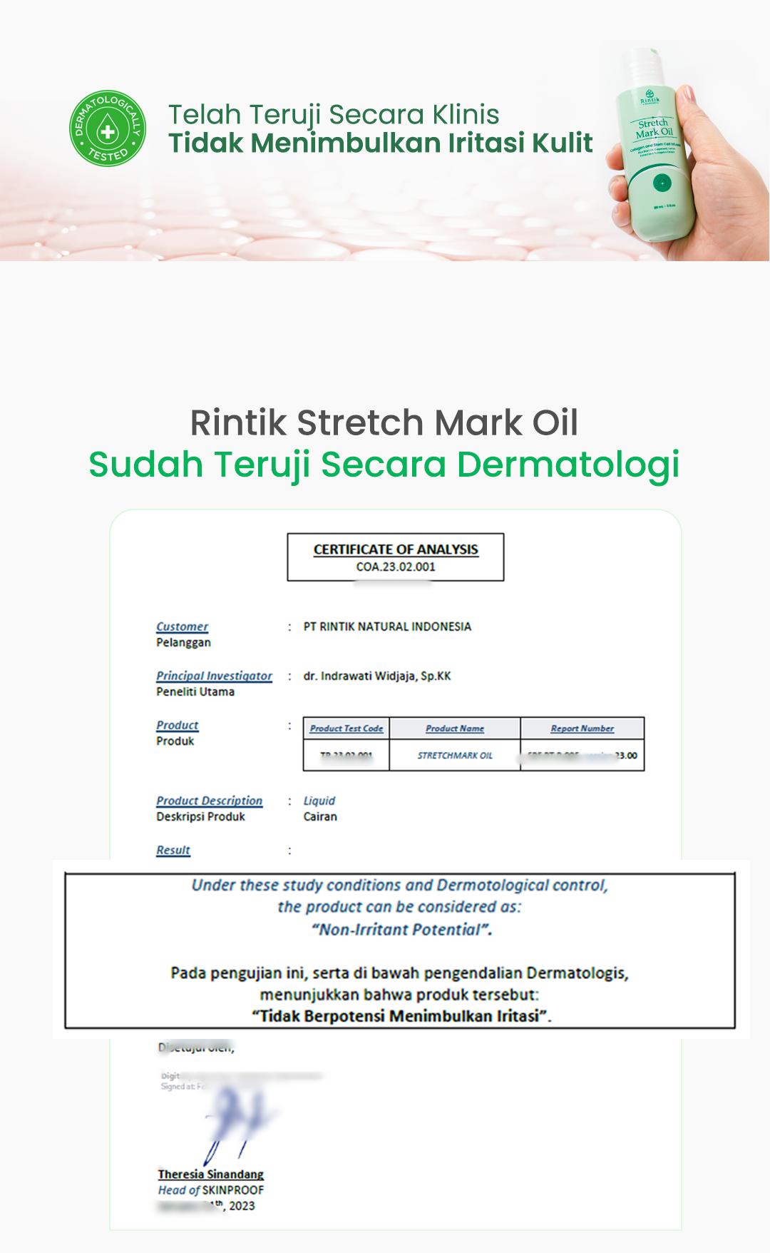 Jual Bundling Rintik Stretch Mark Cream + Stretch Mark Oil - Penghilang ...