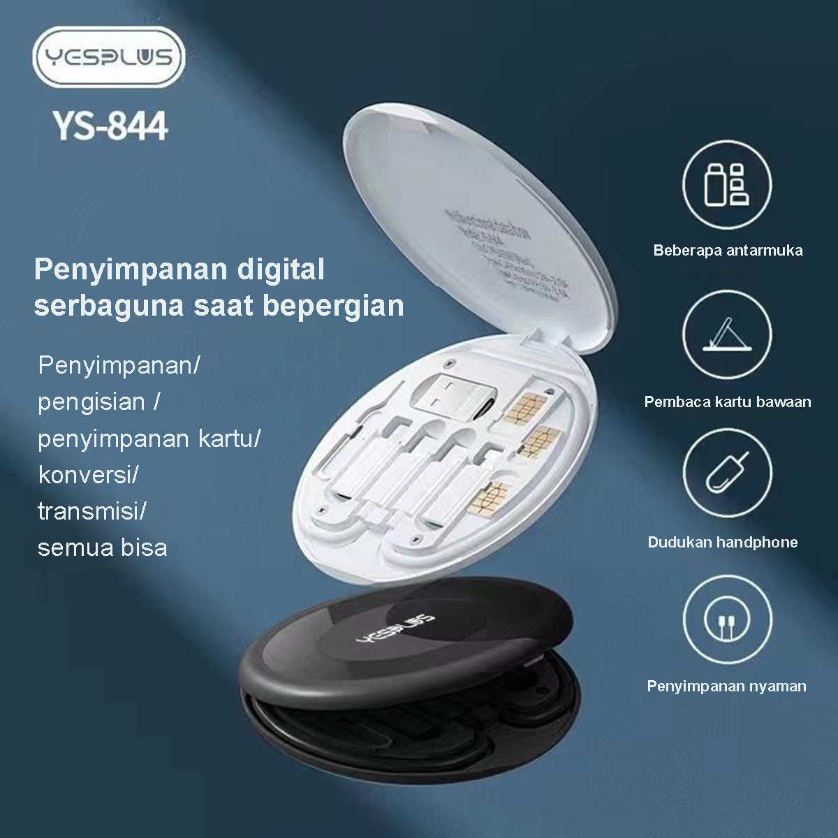 Jual Multifunctional Data YESPLUS YS-844 Data Box Cable 60W Set Fast Charging For Phone | Shopee ...