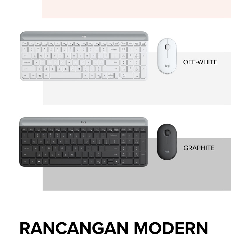 Jual Logitech MK470 Slim Wireless Combo Keyboard & Mouse - Black | Shopee Indonesia