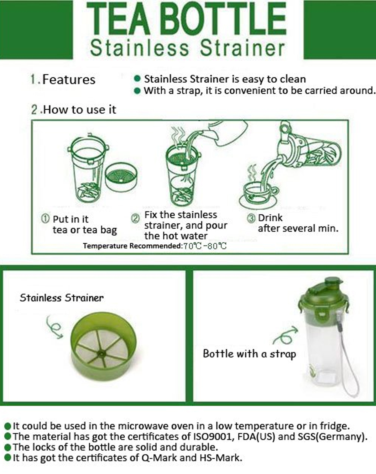 Jual LocknLock Botol Minum Tea Bottle With Stainless Strain 470ml ...