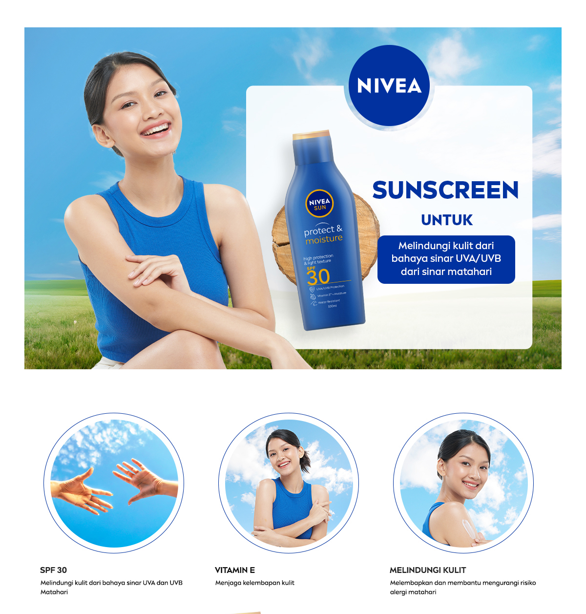 Jual NIVEA SUN Body Lotion SPF Extra Protect Moisture SPF30 75ml ...