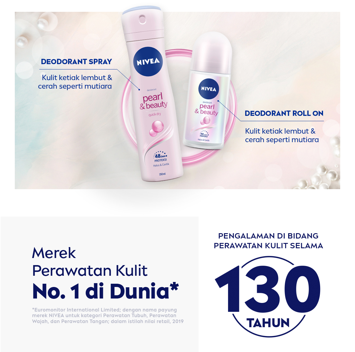Jual NIVEA Deodorant Spray Pearl & Beauty 150ml - Deodoran semprot ...