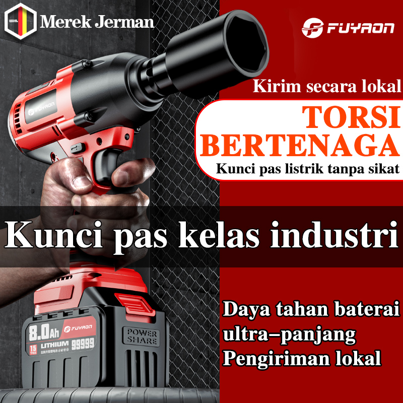 Jual FUYAON Kunci Impact Tanpa Kabel 660N/990NM Bor Elektrik Impact Bor ...