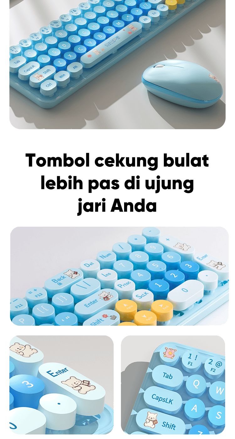 Jual MOFii Keyboard Wireless Dan Mouse Wireless Set 2.4G Baby Bear ...