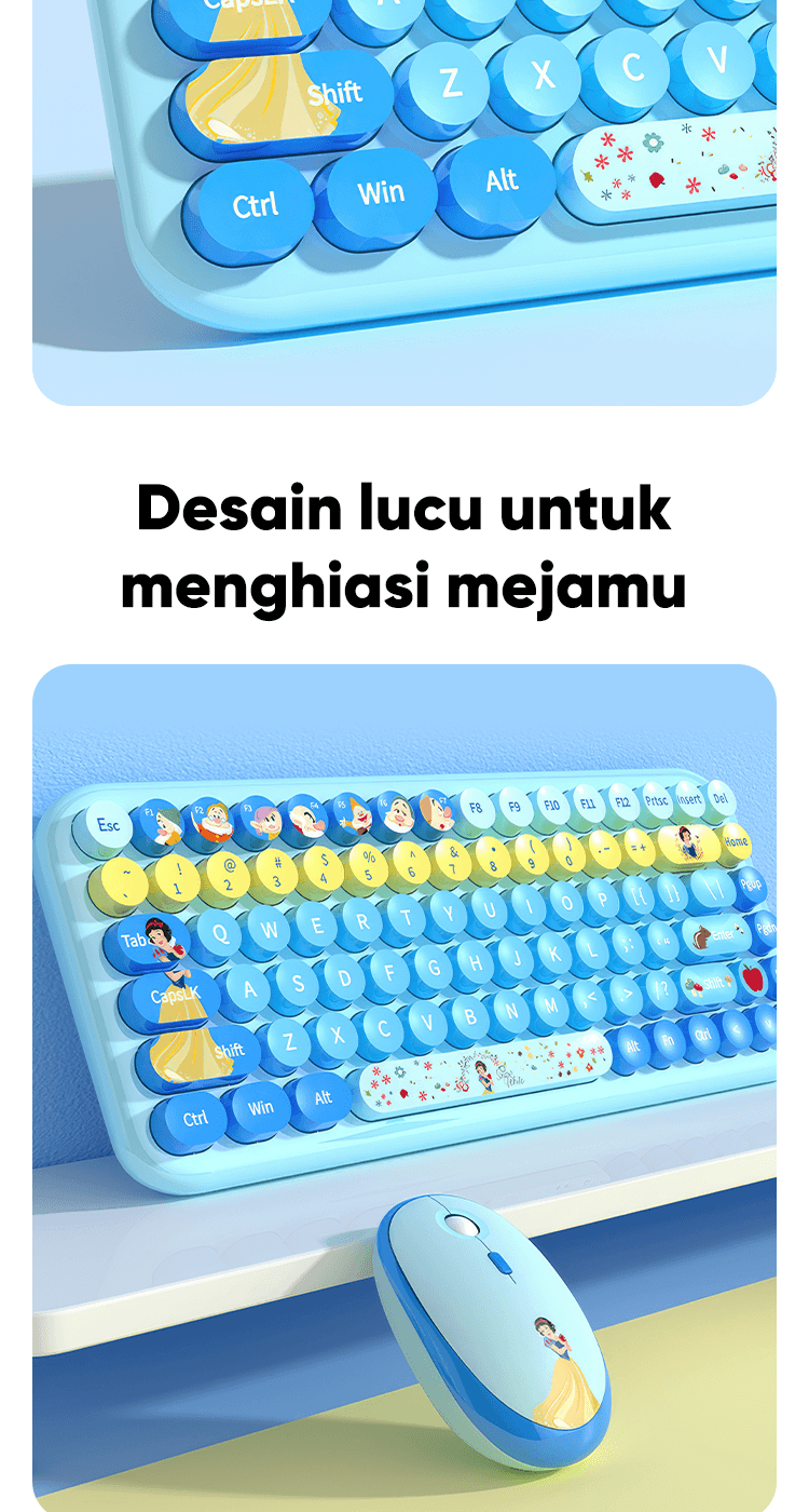 Jual MOFii Disney Keyboard Wireless Dan Mouse Wireless Set Donald Snow ...