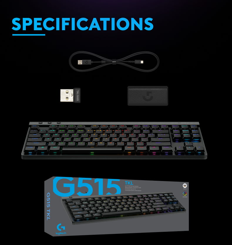 Jual Logitech G515 Keyboard Gaming Wireless LIGHTSPEED TKL, RGB ...