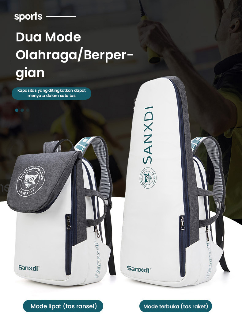 Jual Ebuy-Tas Raket Badminton Ransel Raket Multifungsi Foldable Tas ...