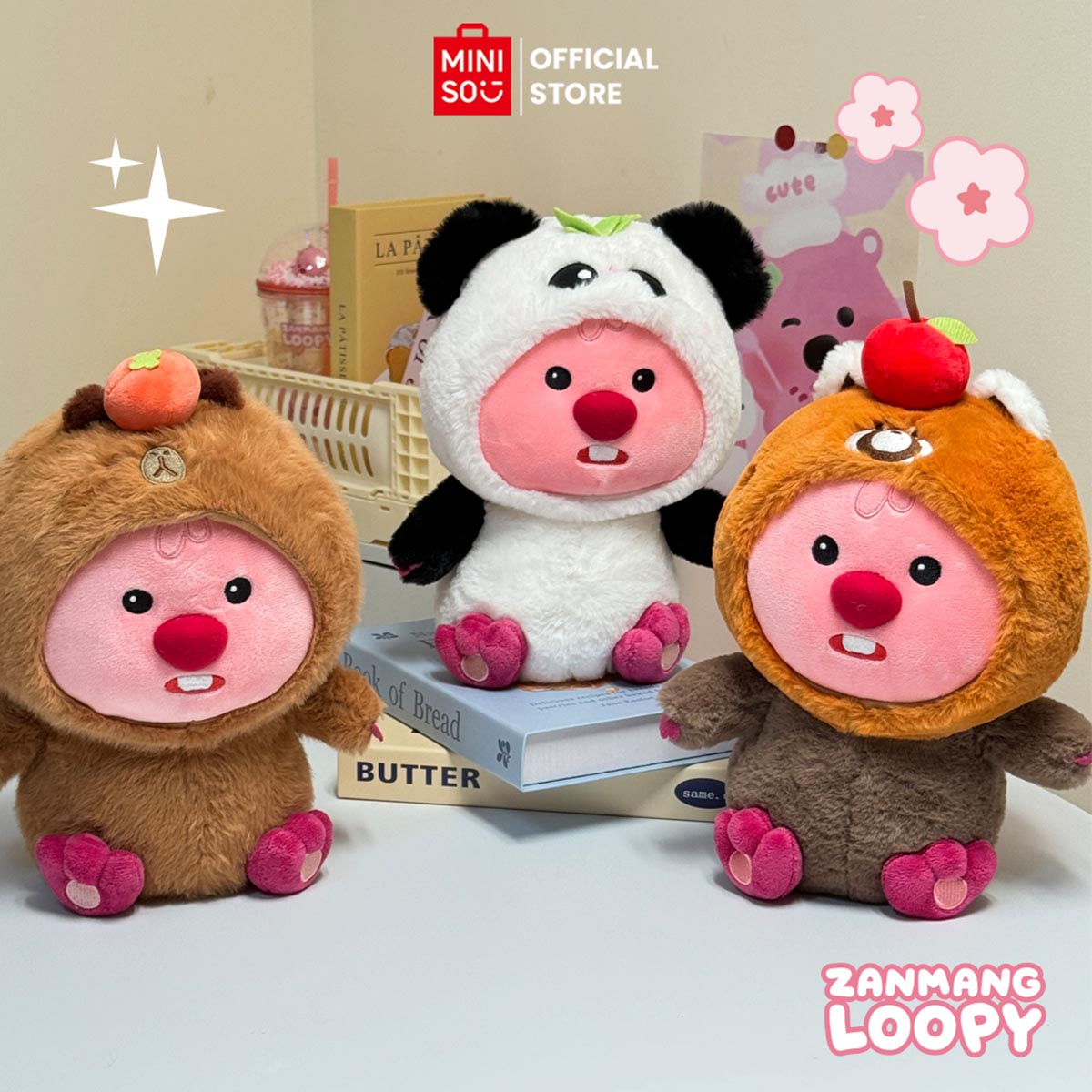Jual Miniso x ZANMANG Loopy Collection Plush Toy Mainan Mewah 10in ...