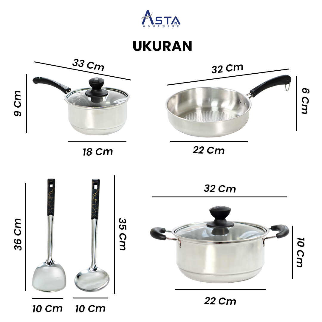 Jual Panci Stainless Steel - Fry Pan Sauce Pan Casserole - Tebal Tutup ...