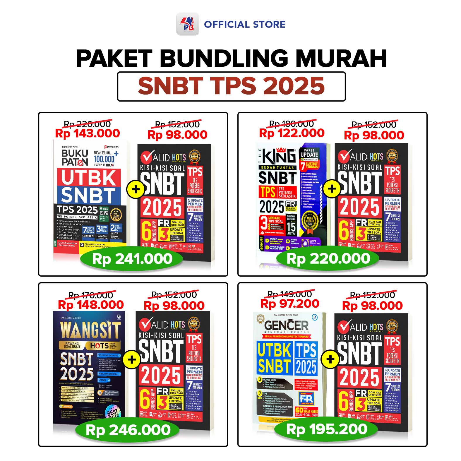 Jual Buku SNBT 2025 The King, Wangsit, Paten, Valid, Gencer : Paket Bundling UTBK SNBT TPS 2025 ...