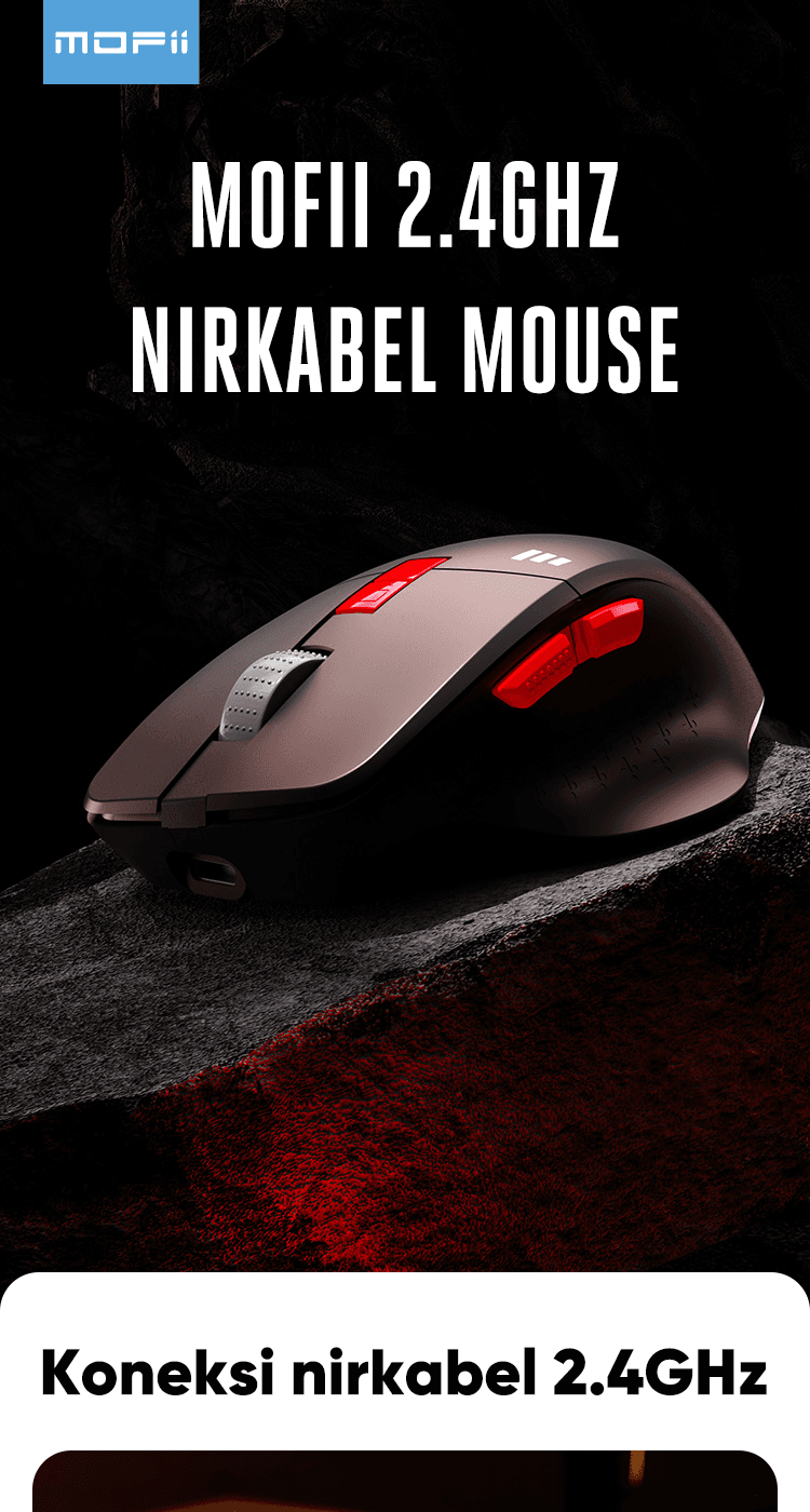 Jual MOFii Mouse Wireless Gaming Rechargeable Baterai Type-C Fast ...