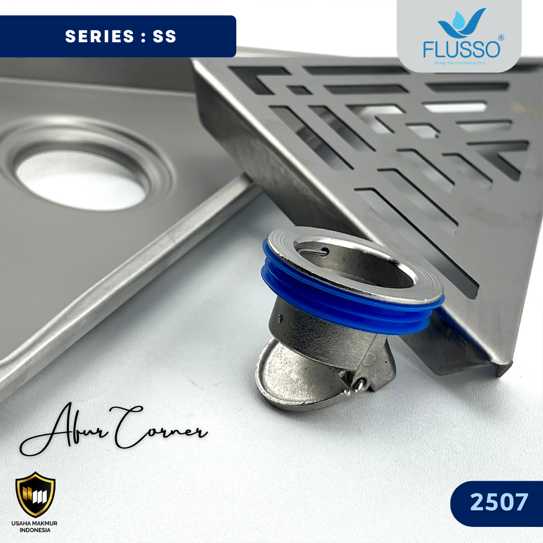 Jual Flusso Afur Lantai Saringan Got Sudut kamar mandi / Afur Corner ...