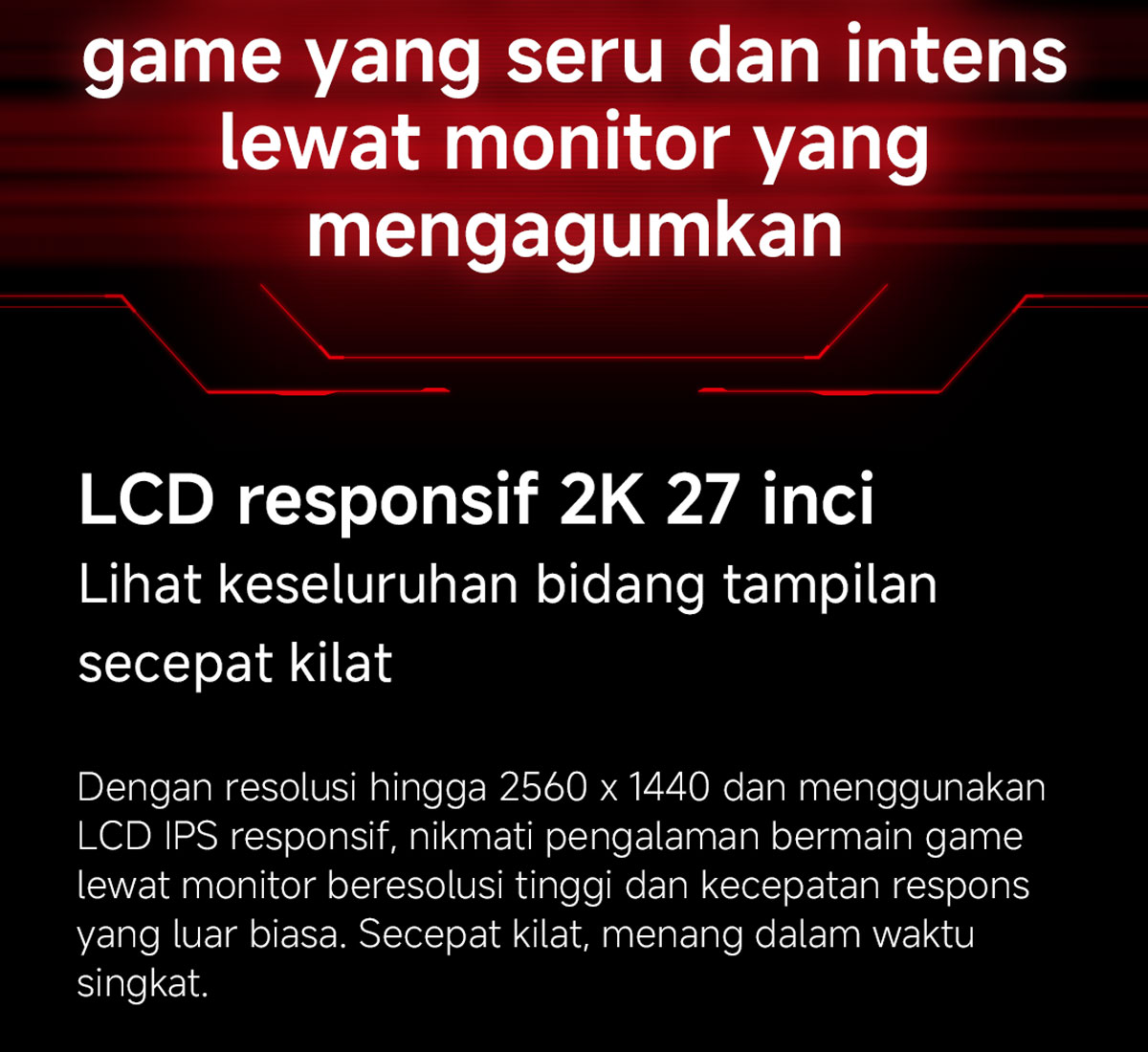 Jual Xiaomi Gaming Monitor G27Qi 2K | Panel LCD IPS cepat | Refresh ...