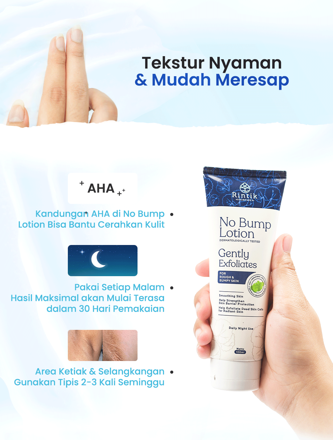 Jual Rintik Skincare - No Bump Lotion / Lotion Tubuh Kulit Bruntusan ...