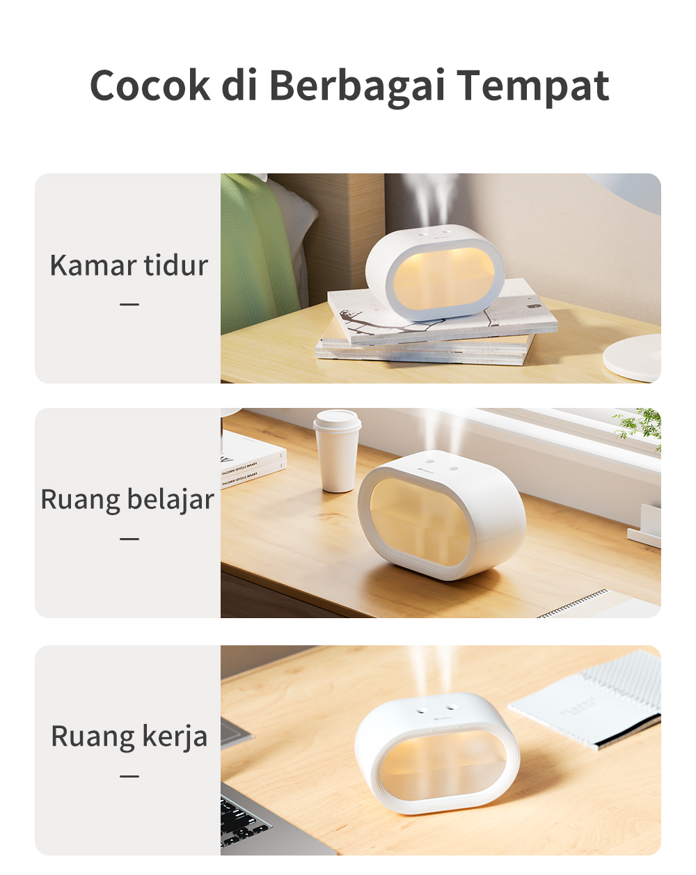 Jual Simplus Humidifier Desktop Humidifikasi Ringkas Semprotan Ganda ...