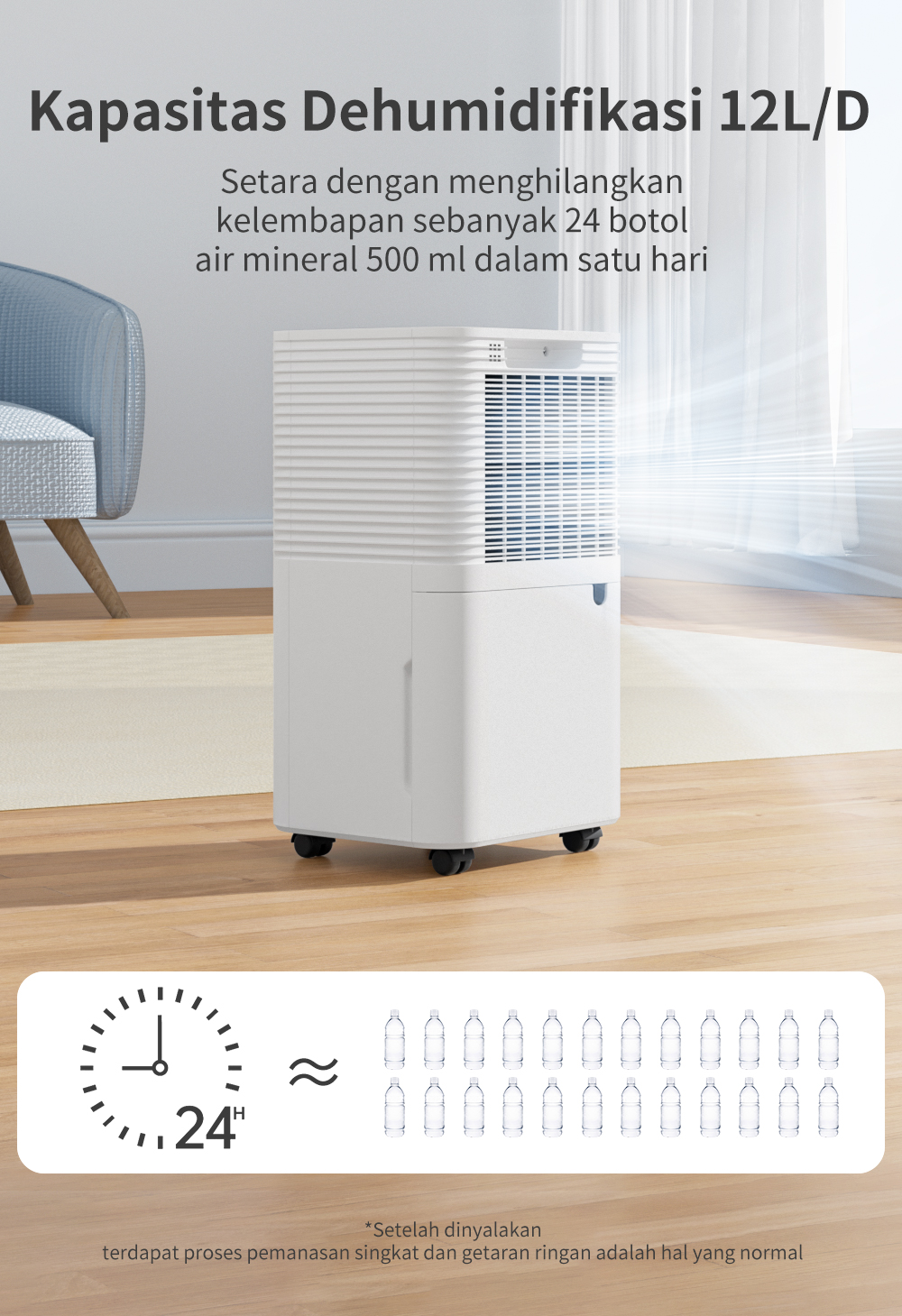 Jual Simplus Pink Dehumidifier 12L/Hari 3 Modes Smart Touch | Shopee ...