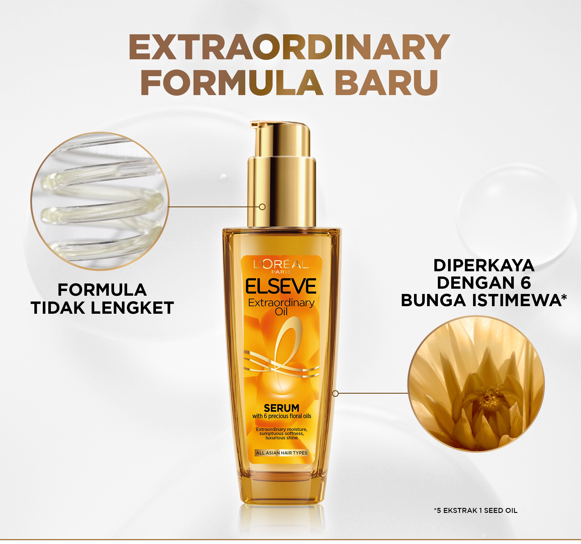 Jual L'Oreal Paris Elseve Extraordinary Oil Gold Hair Treatment Serum ...