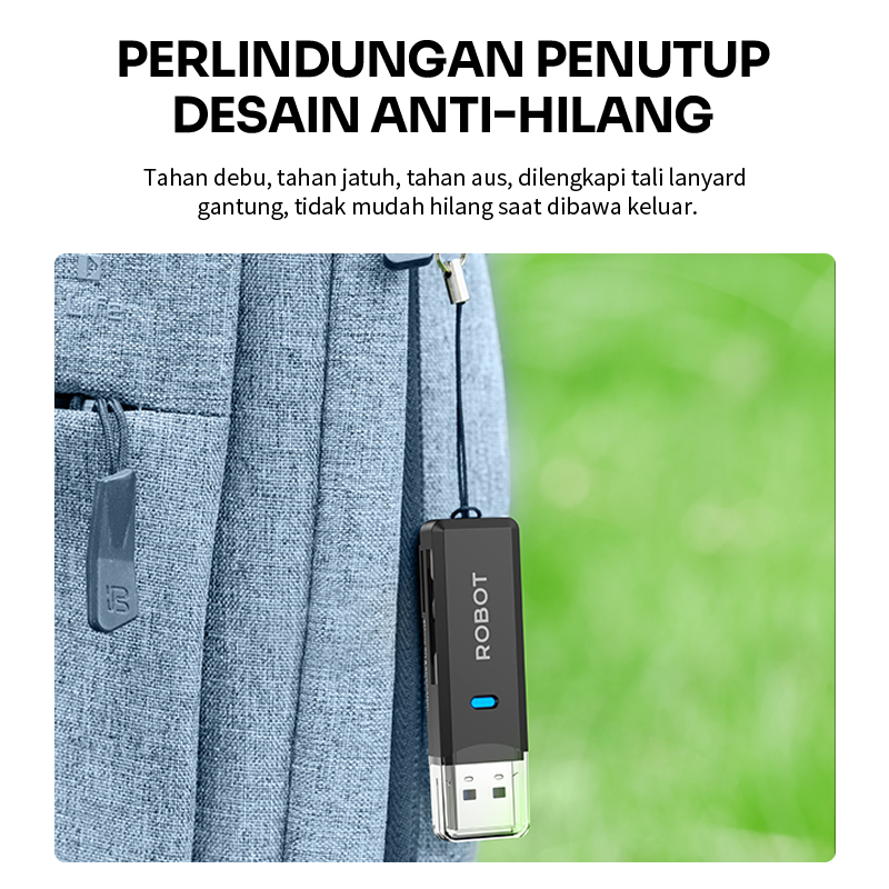 Jual ROBOT CR102S USB 3.0 Cap Design with 2 Slot Card Reader Black ...