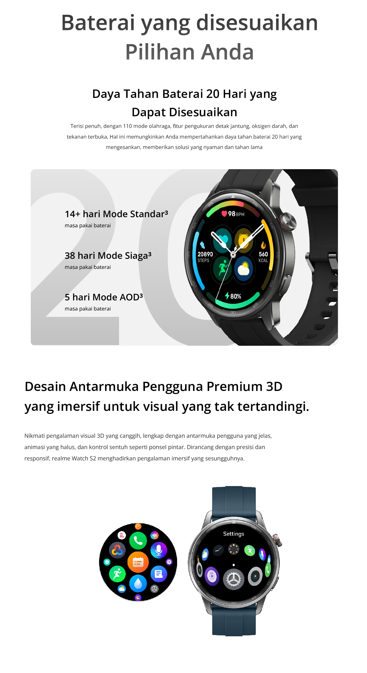Jual Watch S2 (1.43" Round AMOLED | 300+ AI | IP68 water resistant | Shopee Indonesia