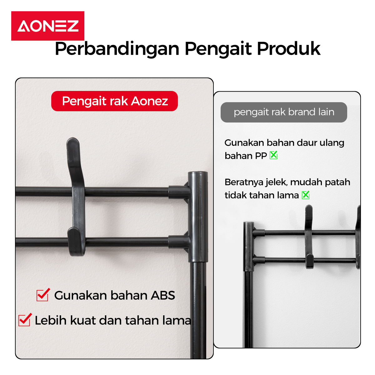 Jual AONEZ Rak Sepatu Tertutup Anti Debu Serbaguna, 5/6 lapis Rak ...