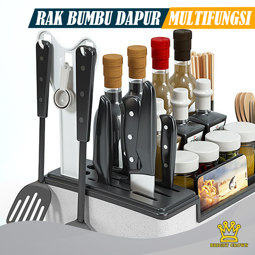 Jual Bright Crown Rak Bumbu Dapur All in 1 6Laci FREE 6Pcs Sendok Bumbu ...