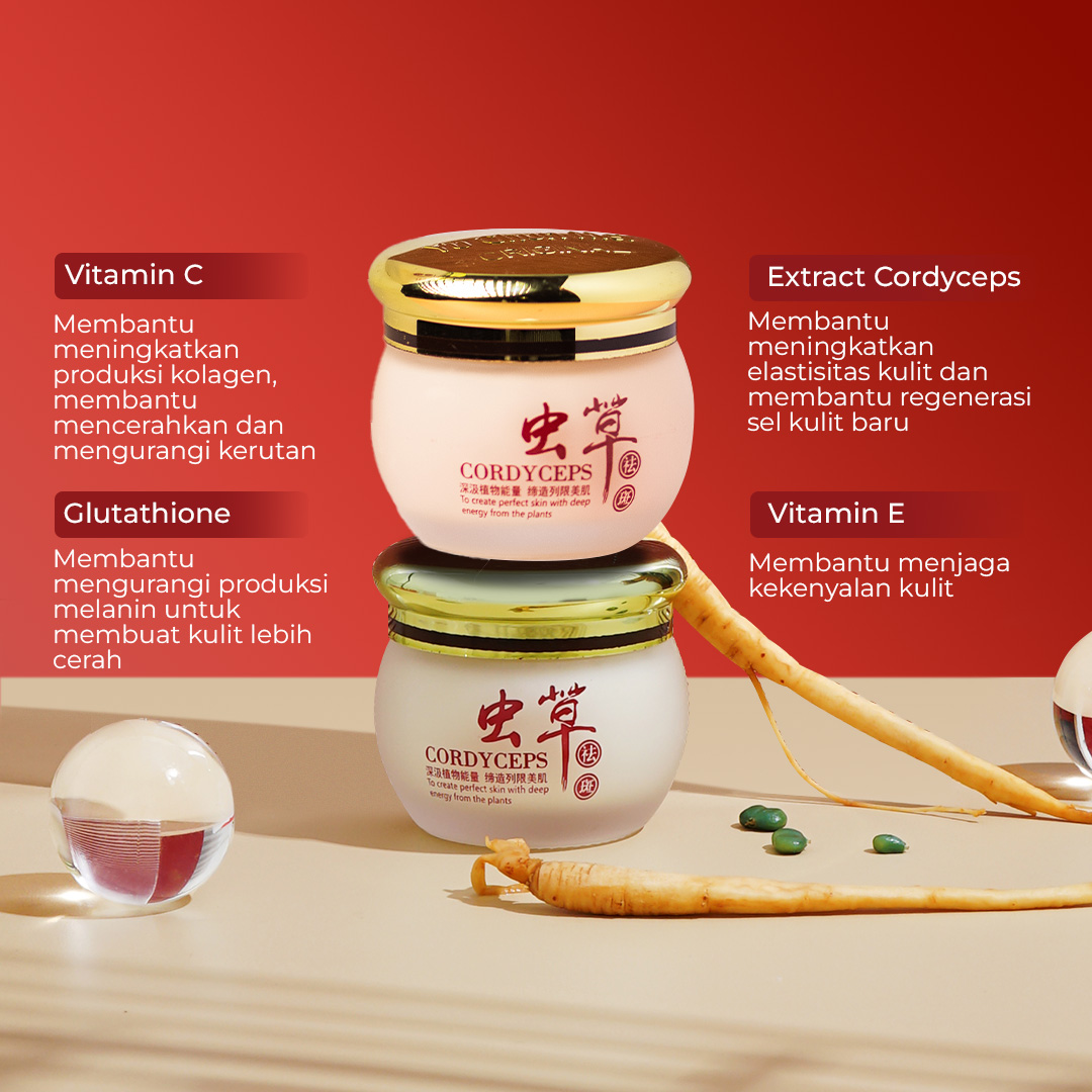 Jual [BPOM ORIGINAL LOKAL] YU CHUN MEI Cordyceps Lightening Day & Night Cream Set | Shopee Indonesia