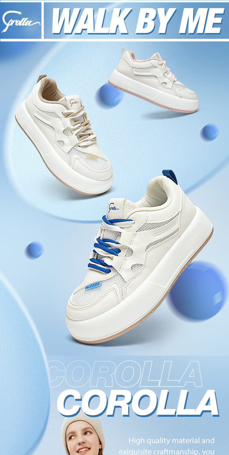 Jual COROLLA Daisy Sepatu Wanita Putih Korean Style Sneakers Empuk ...