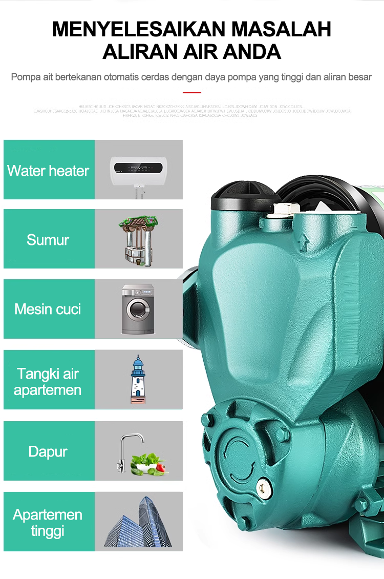Jual Pompa air Otomatis/Mesin Pompa Air/Pompa Air /Listrik Pompa Pendorong Tekanan Air /Booster ...