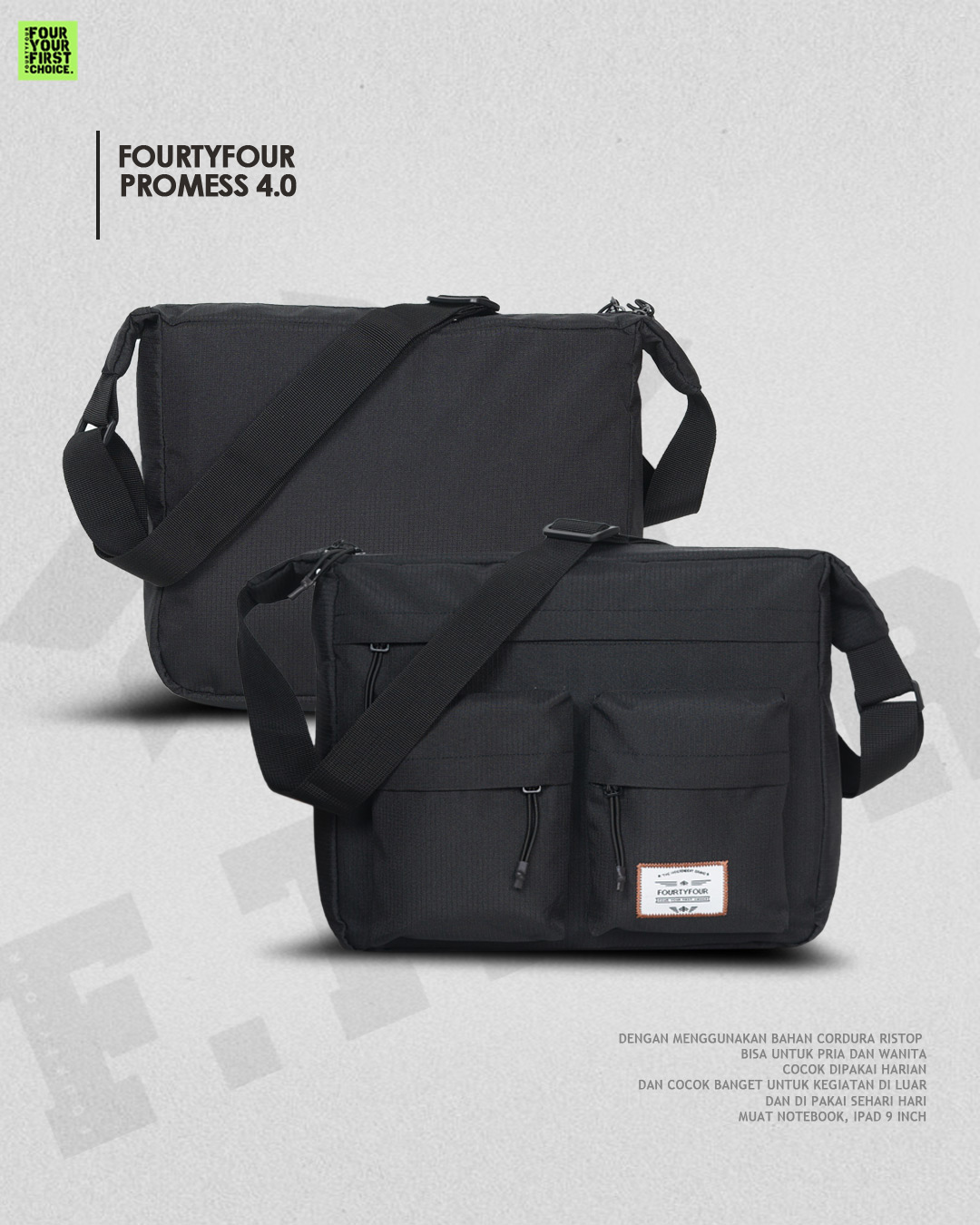 Jual FOURTYFOUR PROMESS - Tas Selempang Pria Premium - Sling Bag Pria ...