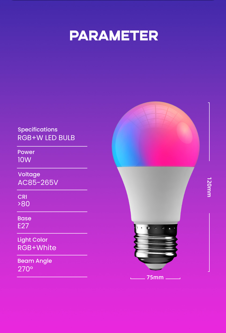 Jual HAN RIVER 10W Lampu Smart LED APP Bohlam RGB | Shopee Indonesia