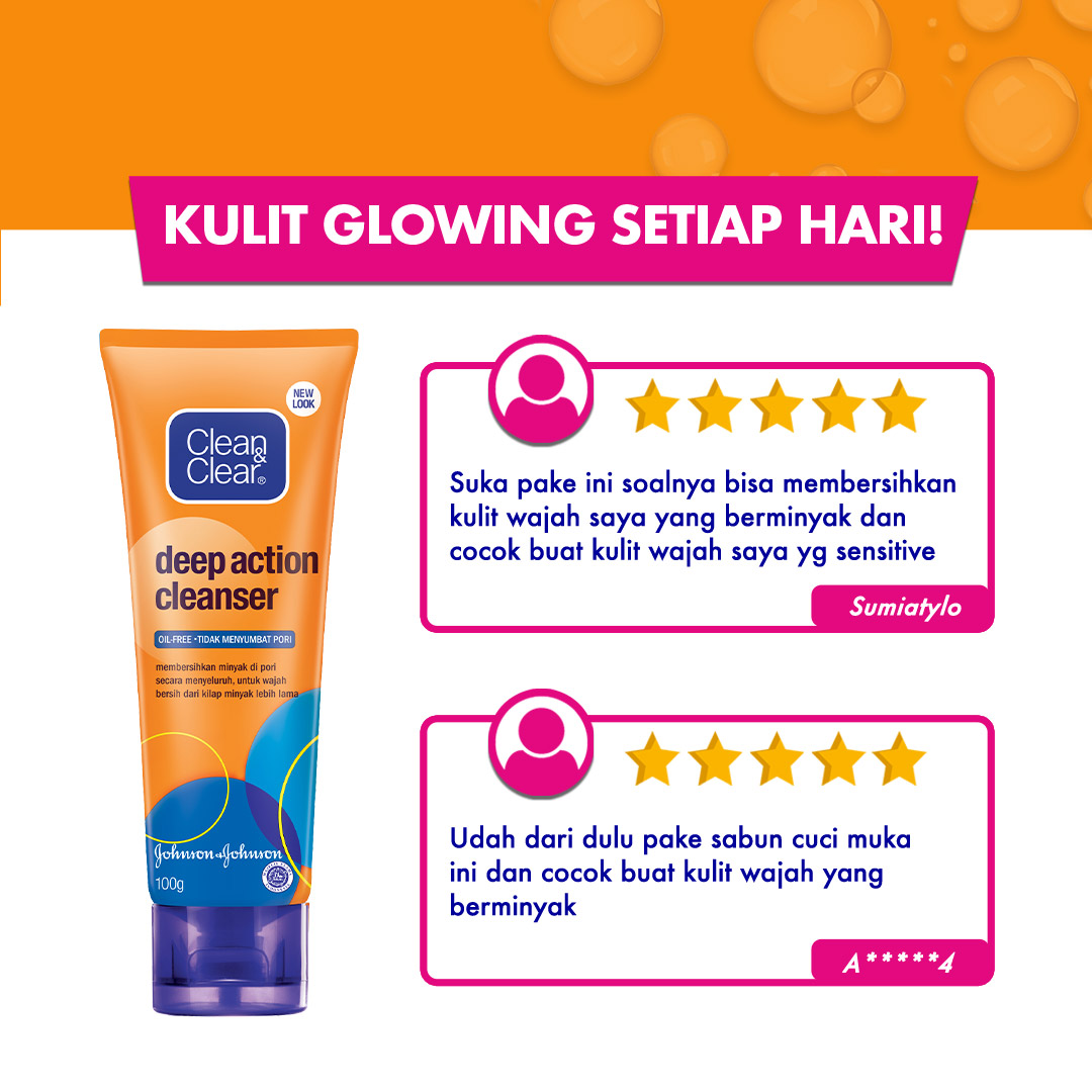Jual Clean & Clear Deep Action Cleanser Sabun Cuci Muka Pembersih Wajah ...