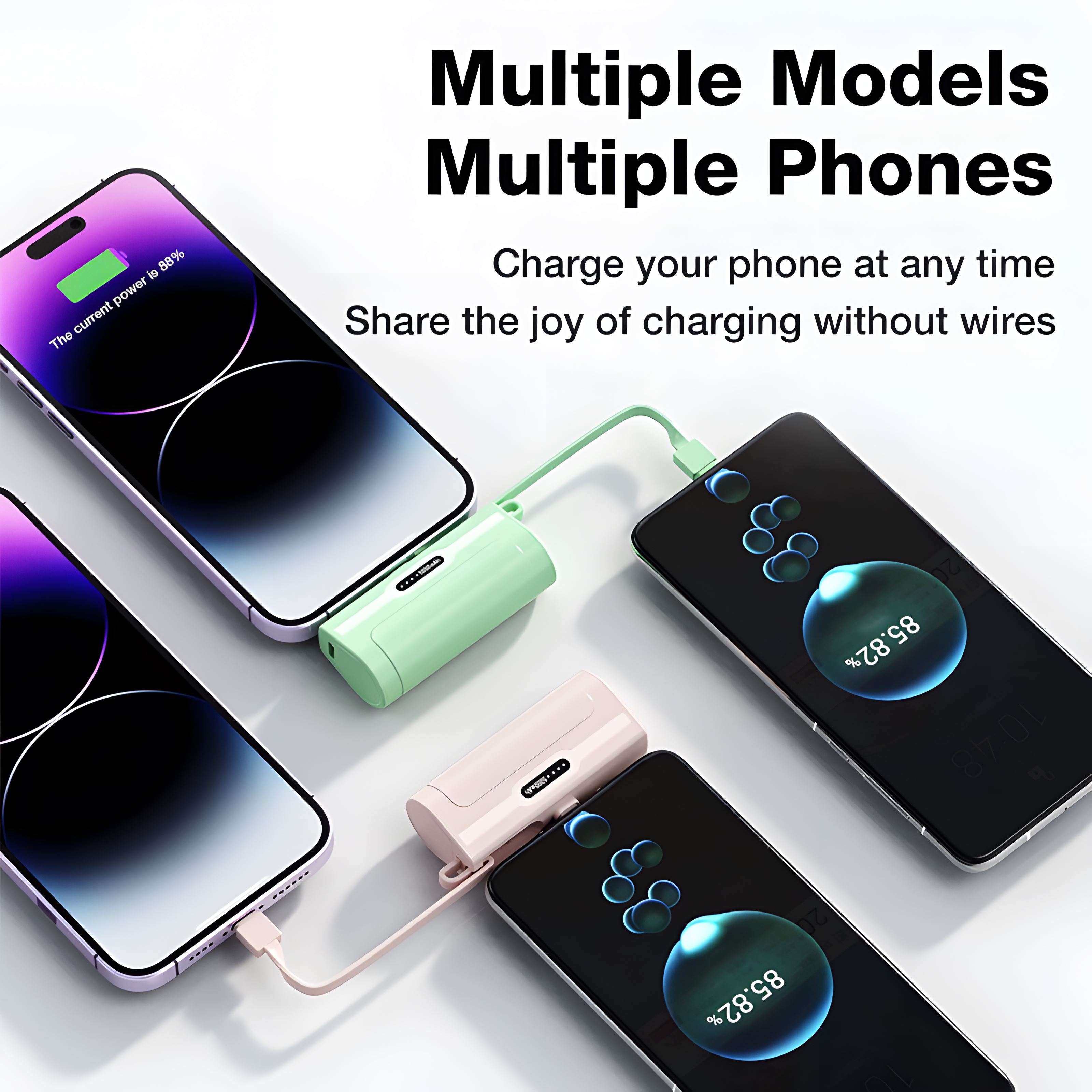 Jual PUNING LENTIVEN Powerbank 5000 mah Mini Fast Charging With kabel ...