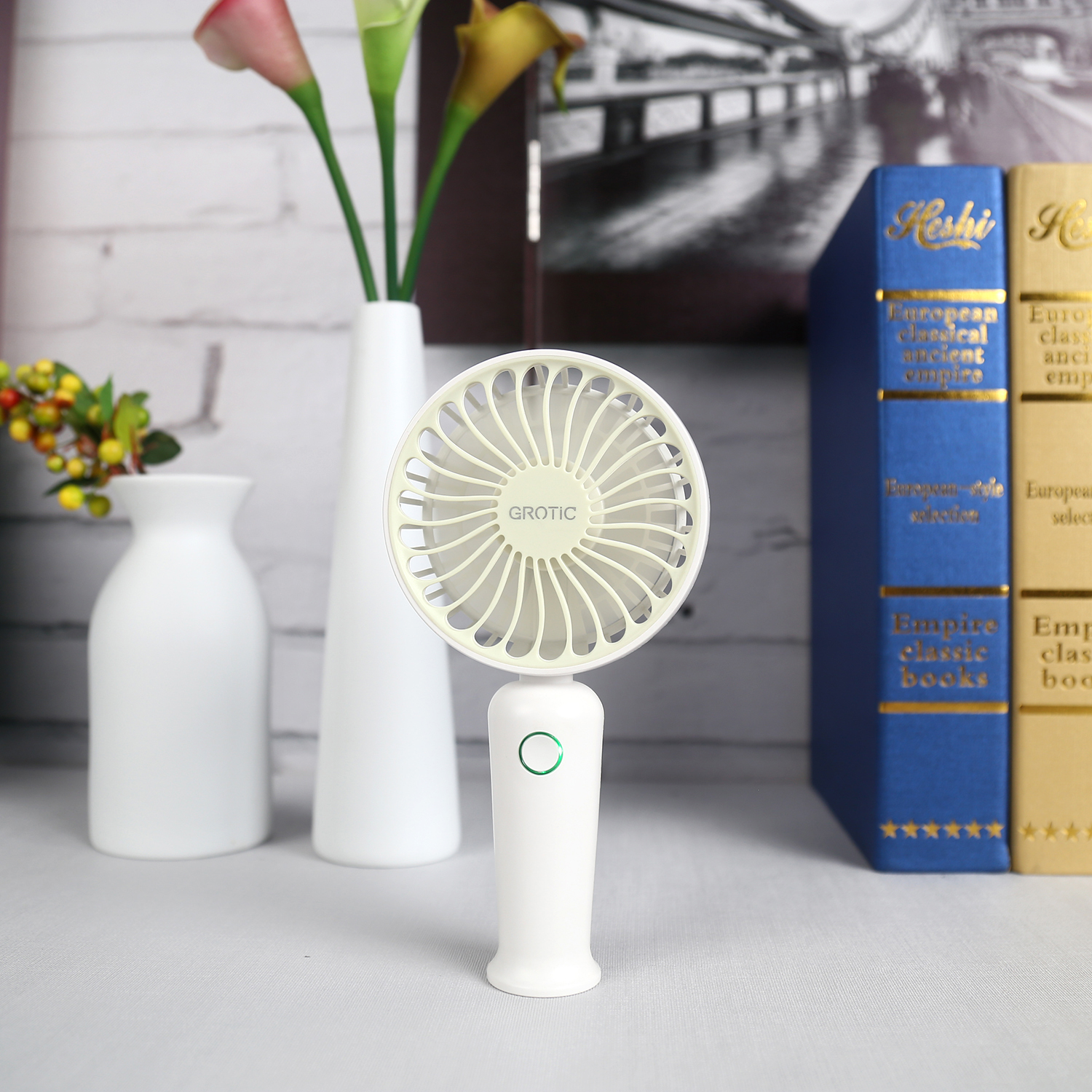 Jual GROTIC Kipas Angin Mini Portable Rechargeable Fan 3-Speed ...