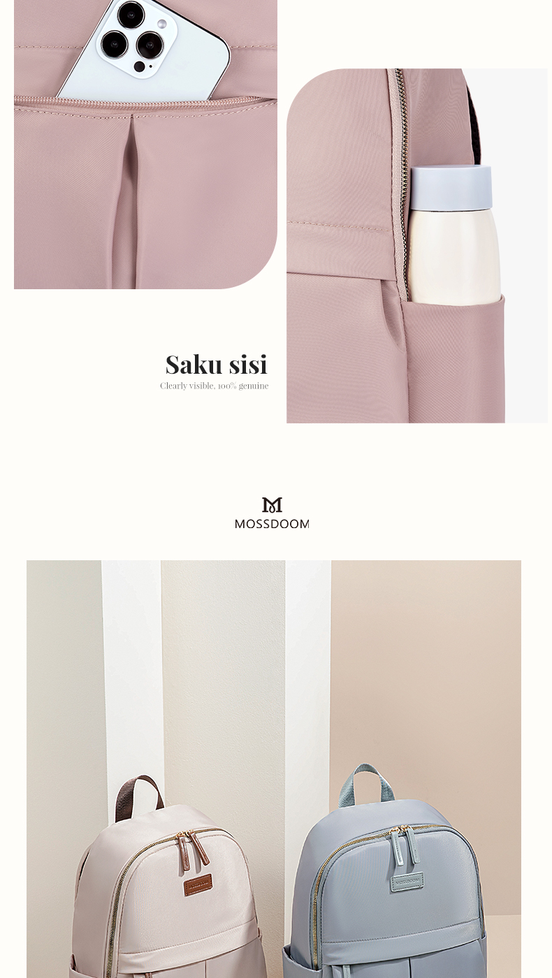 Jual MOSSDOOM Tas Ransel Wanita Breton Backpack Tahan Air Wanita Tas ...